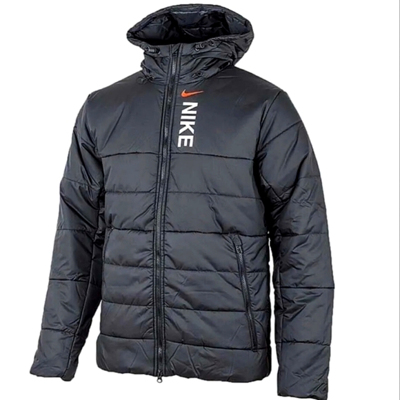 Nike | Jackets & Coats | Nike Thermafit Synthetic Fill Puffer Hooded ...